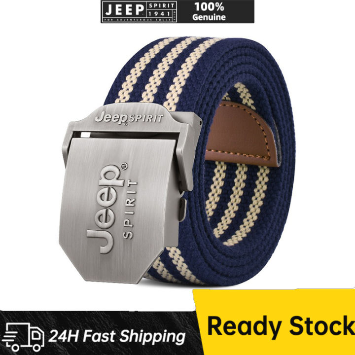 JEEP SPIRIT 1941 ESTD Outdoor Stripe Tactical Belt Military Canvas Belt ...