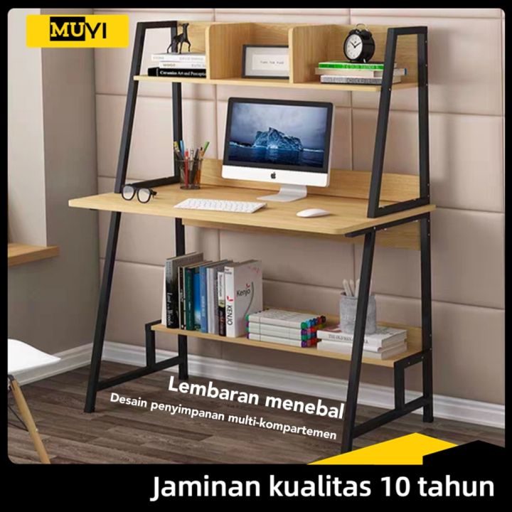 MUYI Meja Belajar Komputer Minimalis Gaya Nordik Kerja Kantor Gaming ...