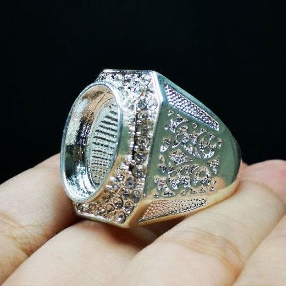 Ring Emban Batu Cincin Bahan Alpaka Model Tanam | Lazada Indonesia