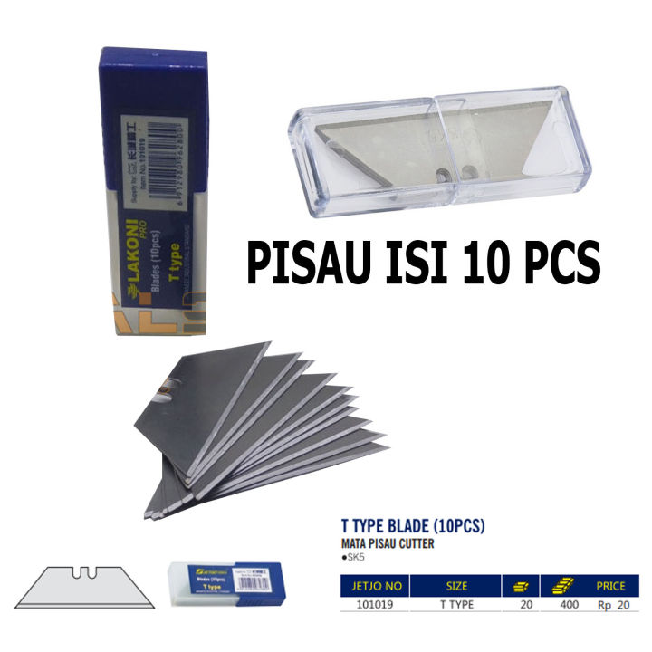 Blade Cutter Aluminium Mata Pisau Cutter T-Type isi 10pcs / Mata Pisau ...