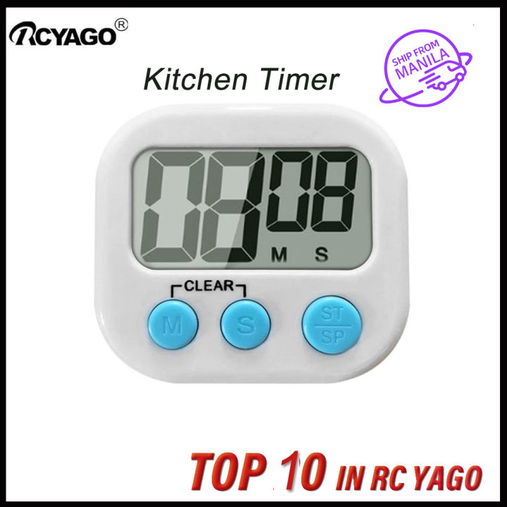 RCYAGO High Quality Kitchen TImer Digital Timer Manual Countdown Alarm ...