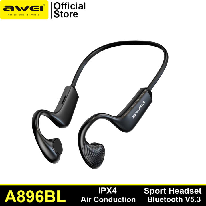 Awei A896BL Air Conduction Sports Wireless Headset Smart Touch Long ...