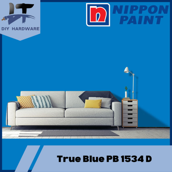 1L / 5L Nippon Paint True Blue PB 1534 D For Interior Wall Paint（Satin ...