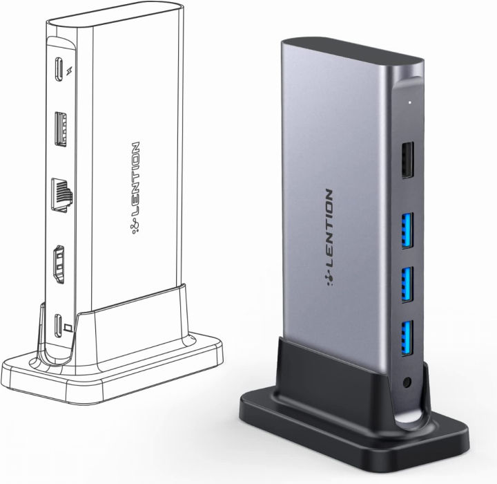LENTION USB C Docking Station with 100W PD, 4K HDMI, Gigabit Ethernet ...