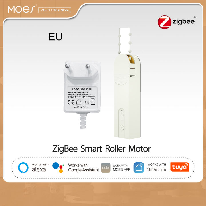 ZigBee Smart DIY Motorized Roller Blinds/Shades Drive Motor Hub Tuya Smart Life APP Alexa Voice ...
