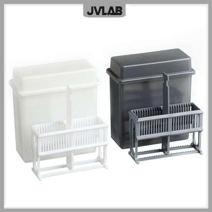 Staining Tray Plastic Slide Staining Tank Set Up To 24 Microscope ...