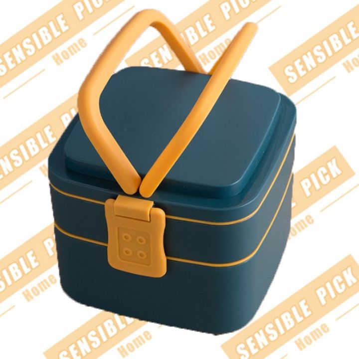 SENSI PIC Double Layer Simple Portable Microwaveable Lunch Box | Lazada PH