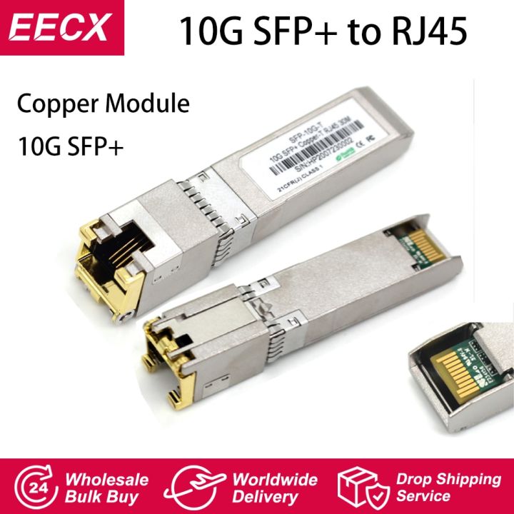 10G SFP + เพื่อ RJ45โมดูลทองแดง10Gb SFP RJ45 SFP Module Transceivers SFP +-T 10Gbase-T 30M เข้า ...