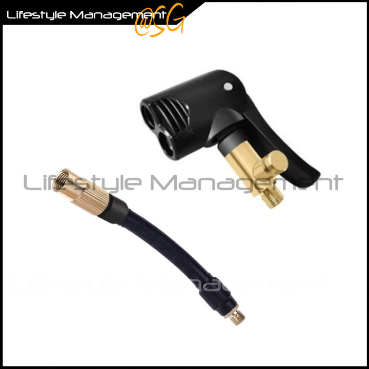Bicycle Pump Adaptor 2 in 1 Presta and Schrader US and France Nozzle ...