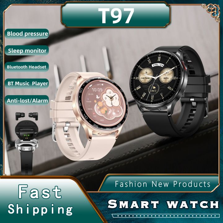 Rainbuvvy T97 TWS สมาร์ทวอท์ช Build-in หูฟัง 1.39 นิ้ว 3 ใน 1 หูฟังไร้ ...