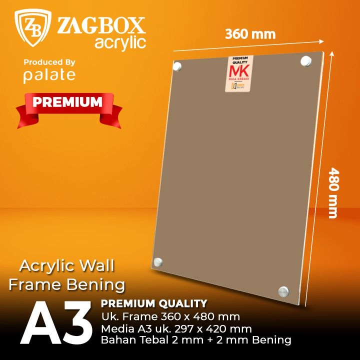 Acrylic / Akrilik Frame Poster / Wall Display Ukuran A3 / 2mm | Lazada ...
