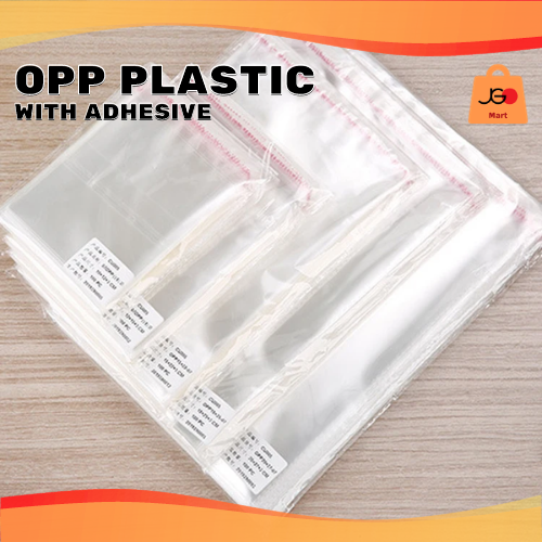 100 pcs OPP Clear Plastic with tape sealing self-adhesive OPP BAG | Lazada