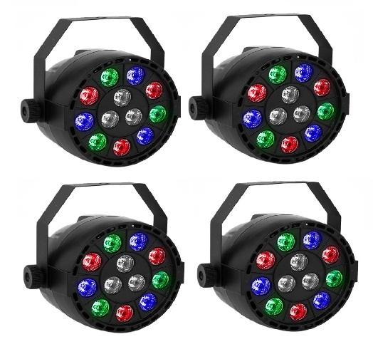 4PCS 12W, 12 LED RGBW 4IN1 DMX 8CH Beam Stage Par Lighting | Lazada PH