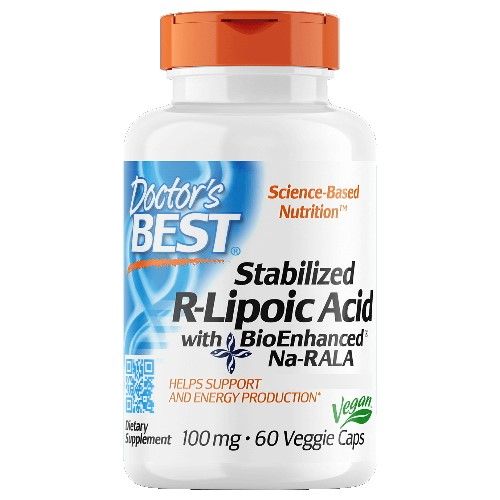 Doctor's Best, Stabilized R-Lipoic Acid with BioEnhanced Na-RALA, 100 ...