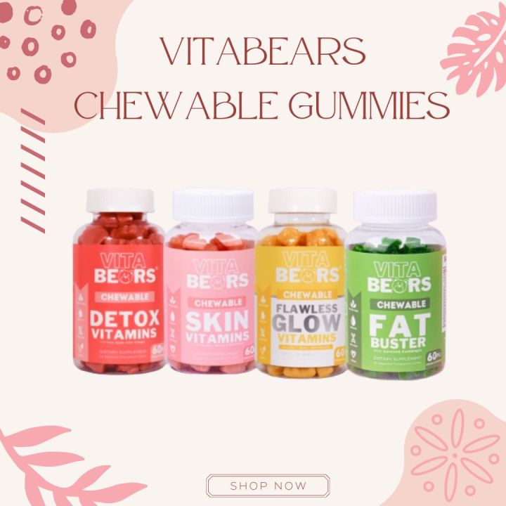 Vitabears Gummy Bears Chewable Skin Flawless Glow with Biotin with ...