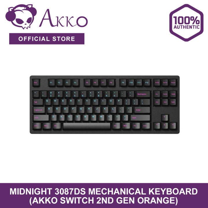 Akko Midnight 3087DS Mechanical Keyboard (Akko Switch 2nd Gen Orange ...