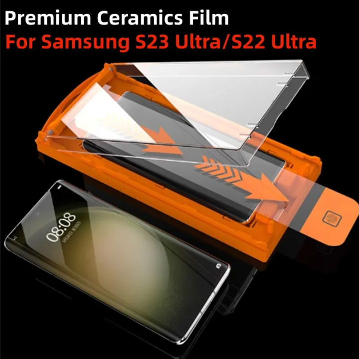 Dust Free Bubble Free Glass For Samsung Galaxy S23 Ultra S22 Ultra Easy ...