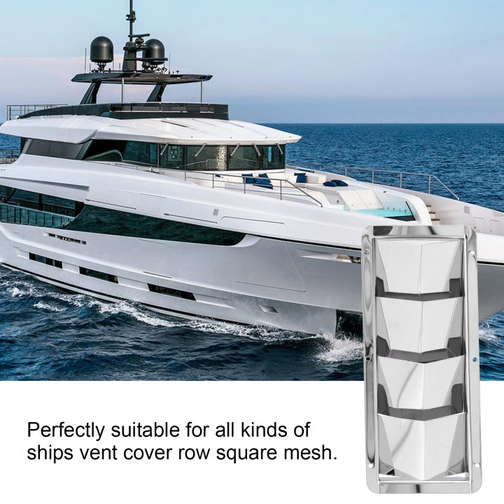 Louvered Vent 4 Slots Marine Boat Louver Air Grille Stainless Steel ...