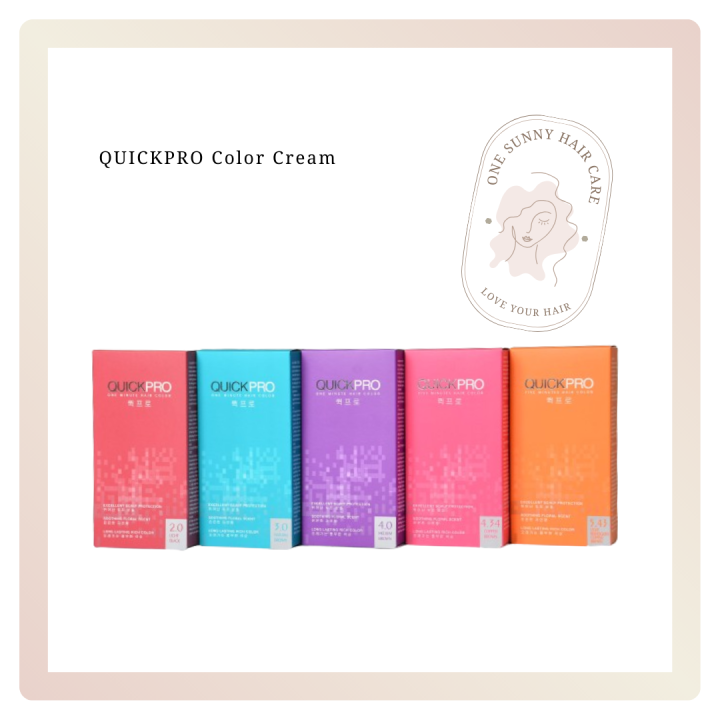 QUICKPRO KOREA ONE MINUTE HAIR COLOUR DYE CREAM (AMONIA FREE) | Lazada