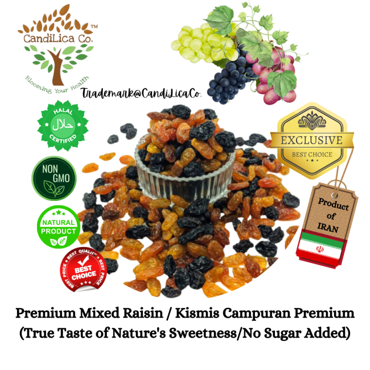 Premium Mixed Raisin - 500gm/1Kg – Product of Iran – Healthy Snacking ...