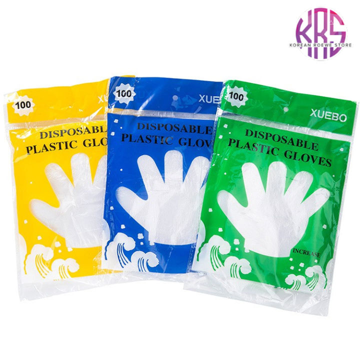 100Pcs/Pack High Quality Disposable Plastic Gloves | Lazada PH
