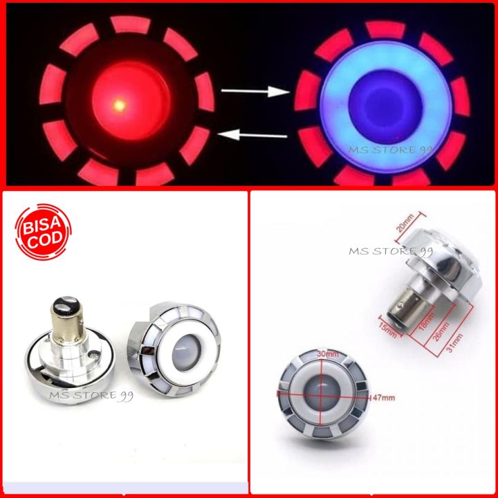 Lampu Rem LED PROJIE Proji Belakang Motor Mobil Model Running Ukuran ...