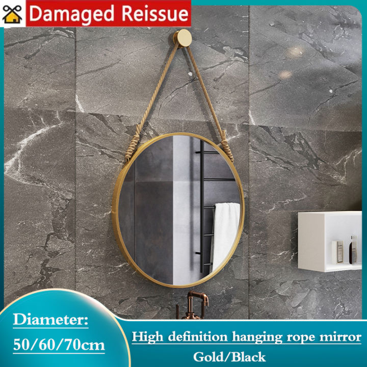 Bathroom Mirror High-definition Hanging Rope Dressing Mirror Wall ...
