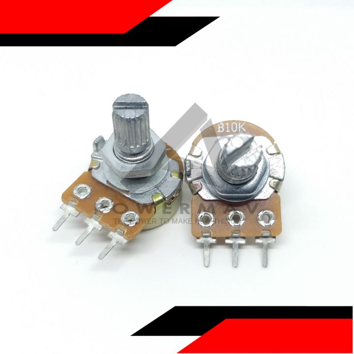 2pcs 10K ohm ohms 3 Terminal Linear Taper Rotary potentiometer B10K 10k ...