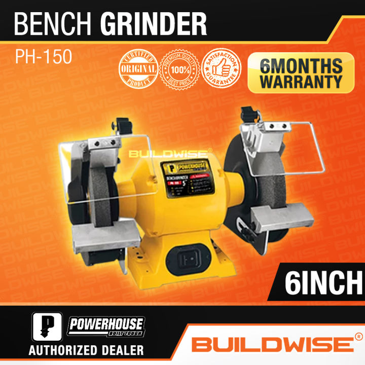 Powerhouse Bench Grinder 6" PH-150「BUILDWISE®」 *NEW ARRIVAL* | Lazada PH