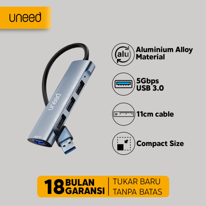 UNEED USB HUB 3.0 High Speed 4 Ports Support up to 5Gbps - UUH103 ...