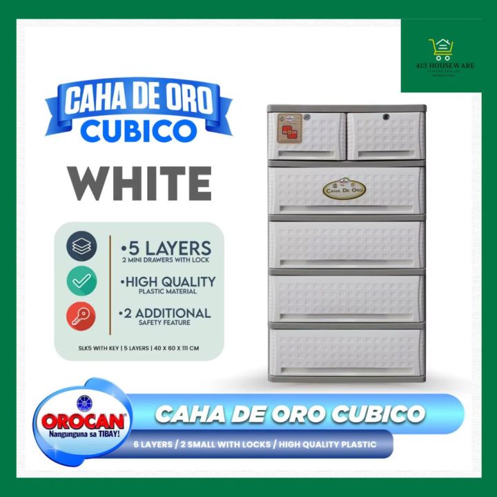 Orocan Caha de Oro 5L Cubico Drawer with Lock | Kids Organizer ...