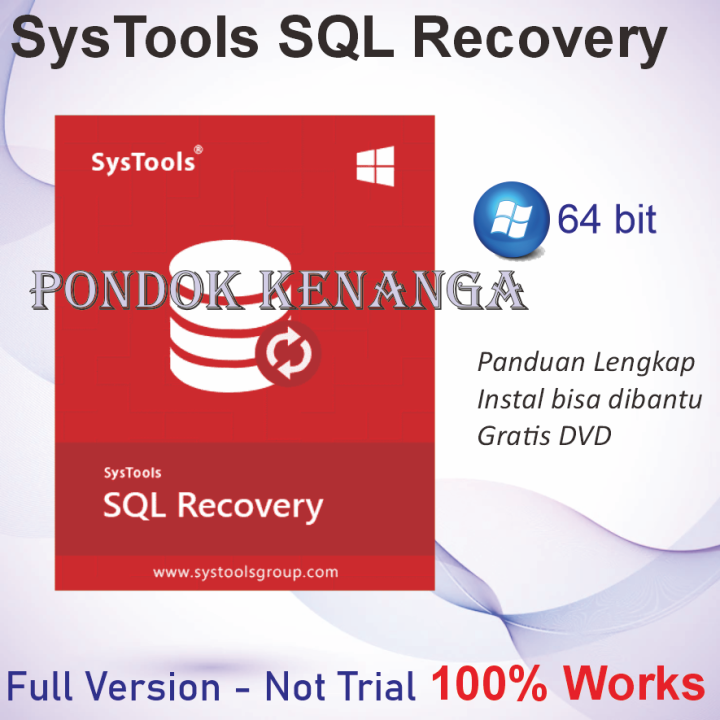 SysTools SQL Recovery 13.8 - Full Version | Lazada Indonesia