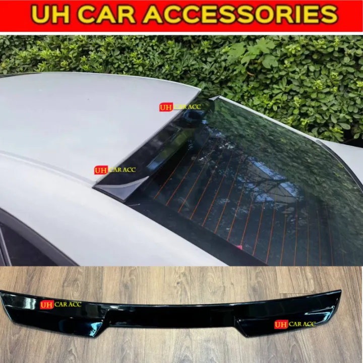 PROTON S70 REAR ROOF TOP GLASS SPOILER ABS WITH PAINT GLOSSY BLACK | Lazada