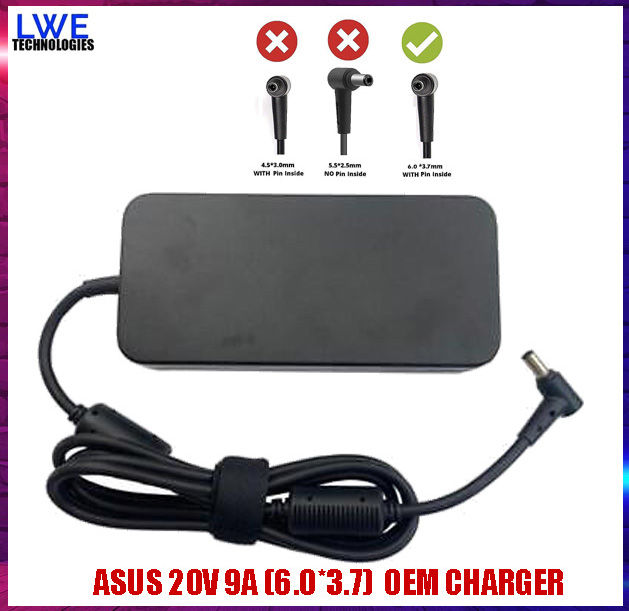 9A 180W 20V Laptop AC power Adapter charger For ASUS ROG TUF Gaming F15 ...