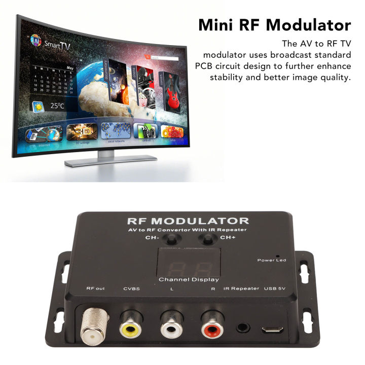 AV để RF TV modulator USB chuyên nghiệp Cổng ổn định Mini RF modulator ...
