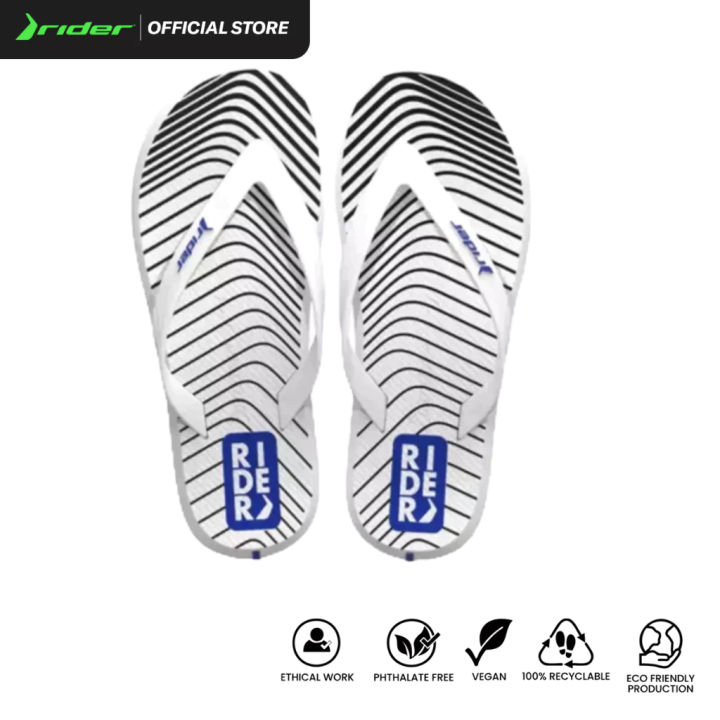 Rider R1 Style Dedo Ad White Black Men's Slippers | Lazada PH