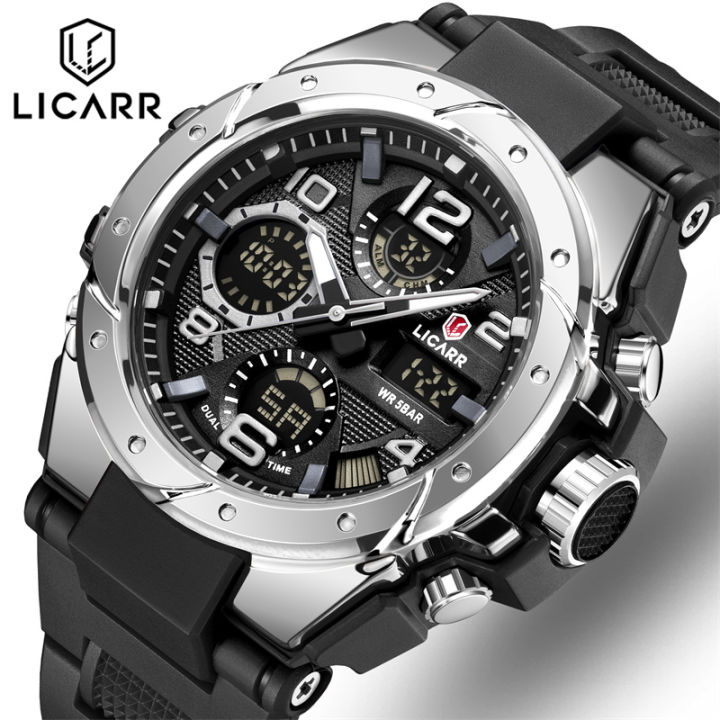 Licarr thương hiệu hàng đầu đồng hồ thể thao Nam Đồng hồ quân đội 5BAR ...