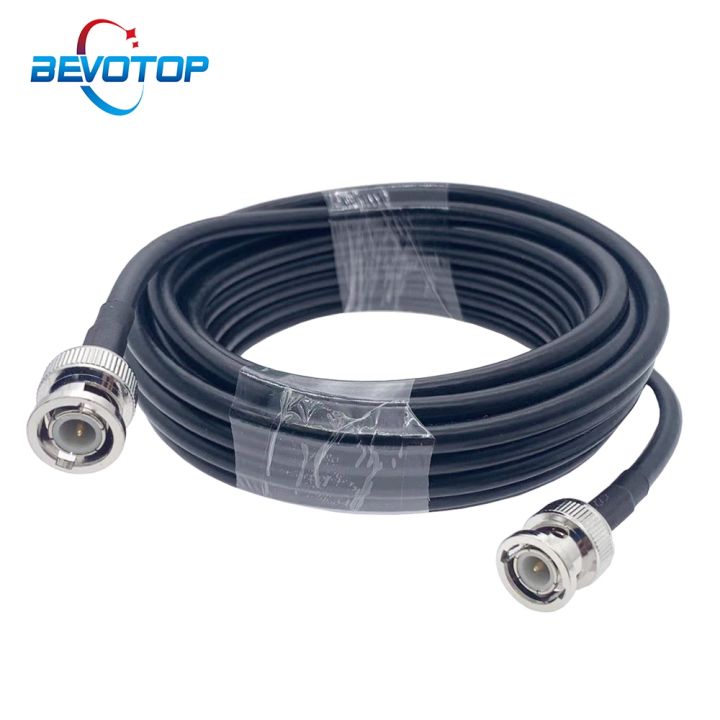 RG58 Coaxial BNC Male to BNC Male Plug RF Cable 50 Ohm Crimp Connector Double BNC Plug Male Pin ...
