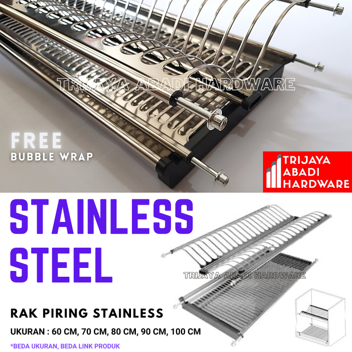 Rak Piring Kabinet Stainless Steel 60 | Lazada Indonesia