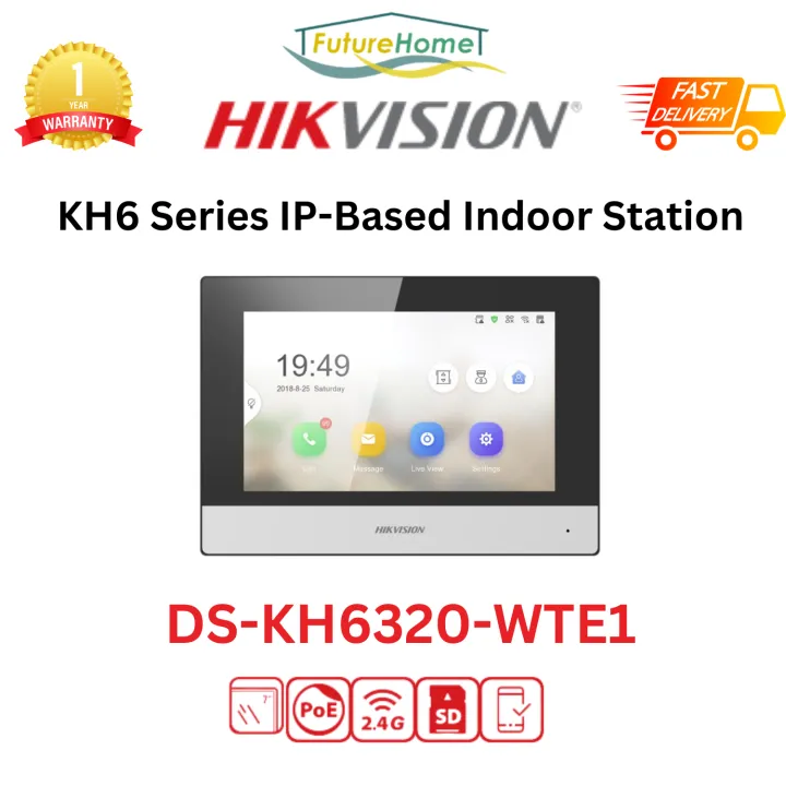 [SG LOCAL] Hikvision DS-KH6320-WTE1 KH6 Series IP-Based Indoor Station Future Home Solution ...