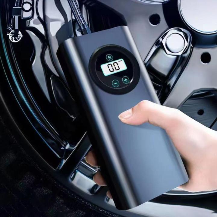 Car Tyre Inflator Rechargeable Quick Inflating Electric Tire Pump LCD ...