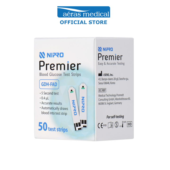 Nipro Premier Test Strips 50s - Diabetes Blood Glucose Monitoring ...