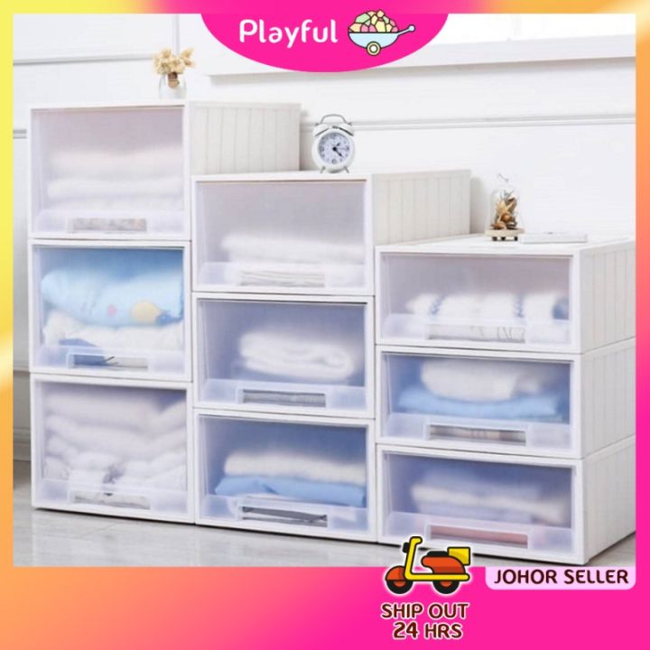 【PLAYFUL】 5L/10L/18L/33L Stackable Storage Box Multipurpose Plastic ...