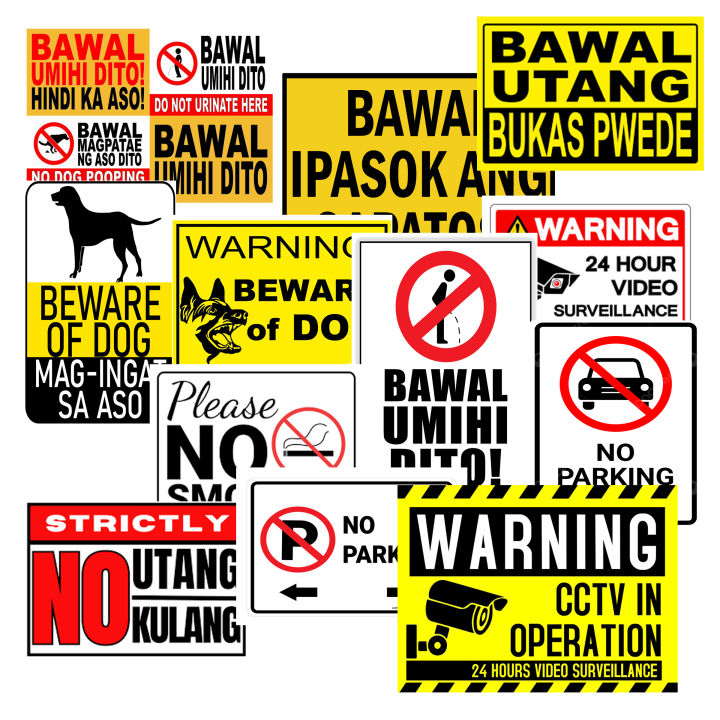 warning signages tarpaulin prints | Lazada PH