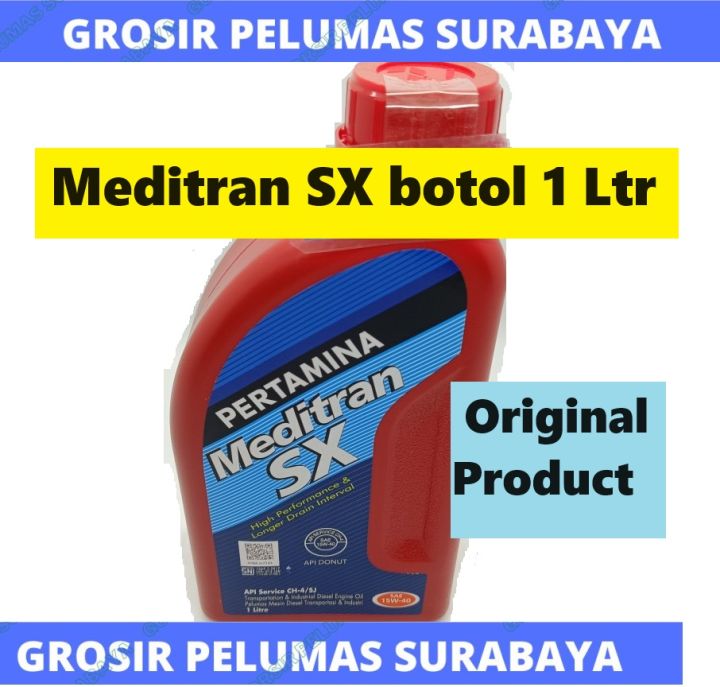 Original Pertamina Meditran SX 15w/40 CH-4 Botol 1ltr 1 Liter oli mesin diesel long drain Oli ...