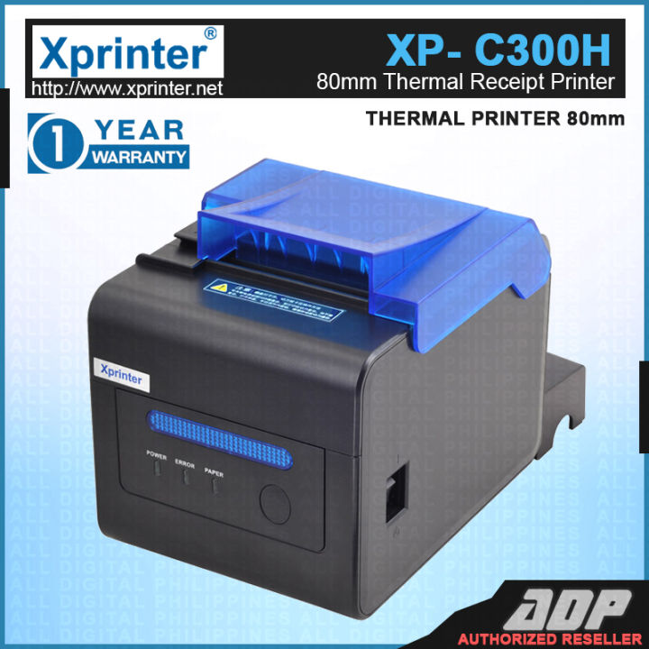 XPRINTER XP-C300H 80mm Thermal Receipt Printer, Auto Cutter, USB+Serial ...