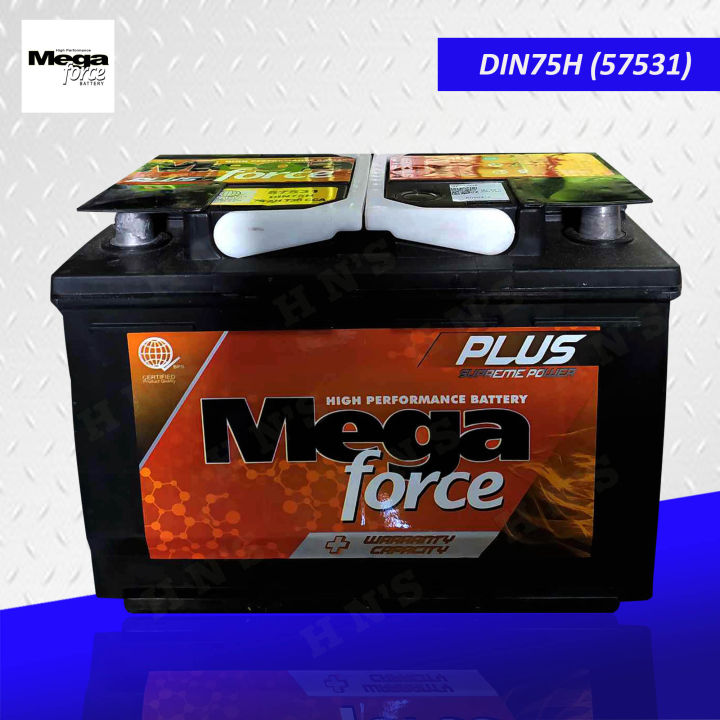 Mega Force Plus DIN 66 DIN75H 57531 (75AH) Premium Maintenance Free ...