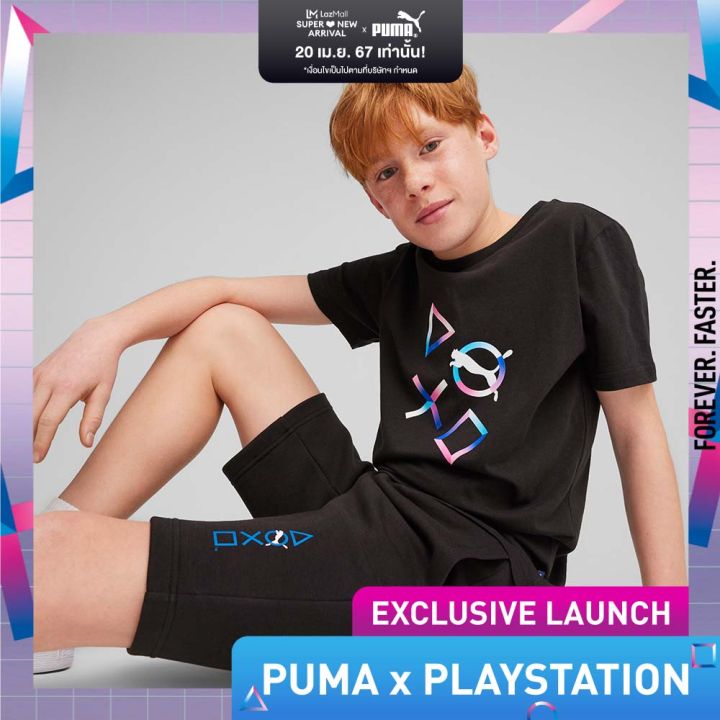 PUMA KIDS - เสื้อยืดเด็กโต PUMA x PLAYSTATION สีดำ - APP - 62486201 ...