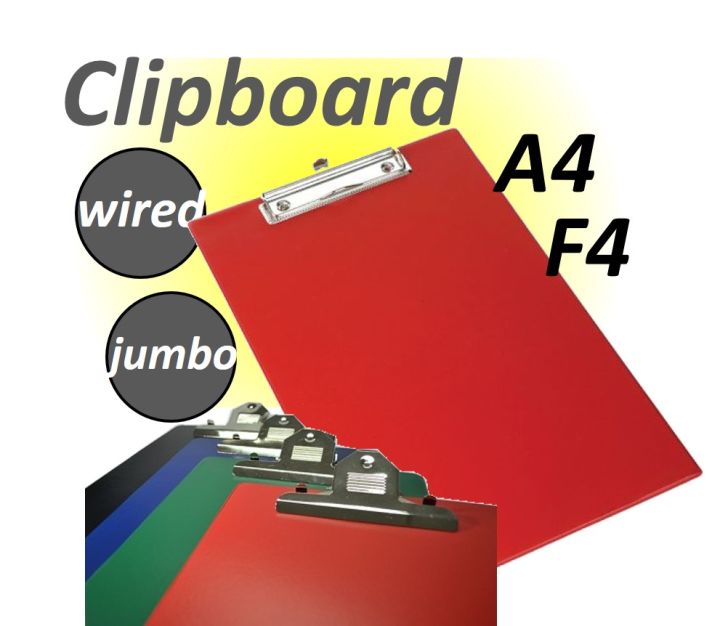 Super A4 / F4 PP Wired / Jumbo Clip Board Clipboard Folder / Holder ...