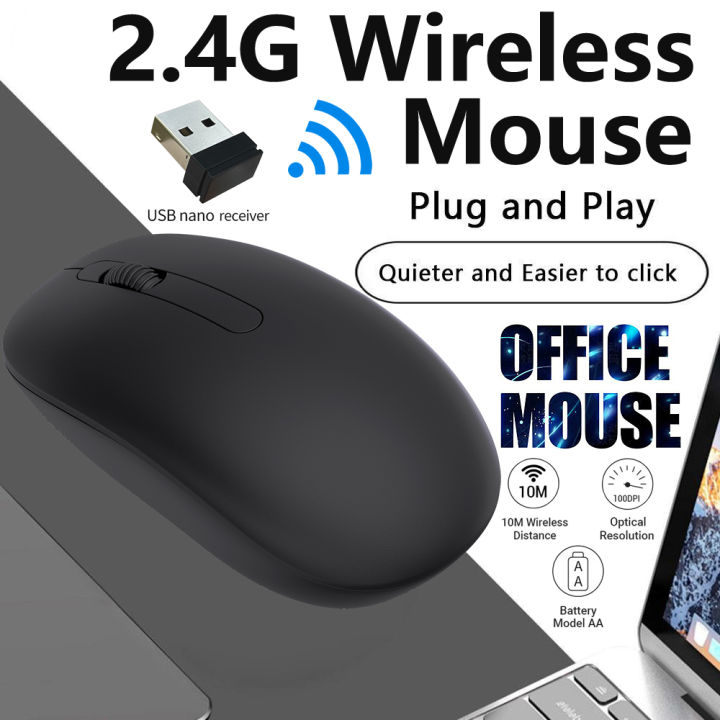 Wireless Mouse 1200DPIRGB Light Effect Mute Mouse Ergonomics ...